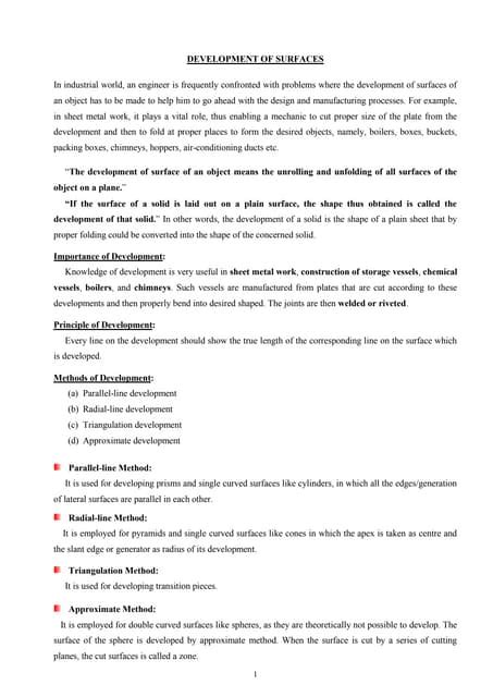 Development Of Surfaces Ppt