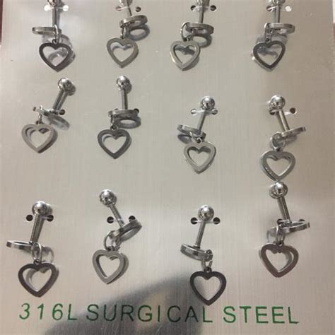 خرید و قیمت پک کامل پرسینگ گوش مدل قلب ‌ از غرفه فروشگاه پاندورا