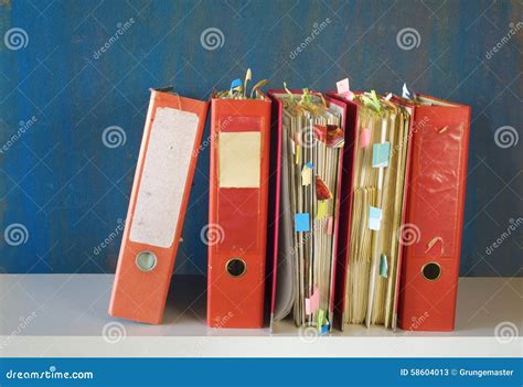 Messy File Folders Stock Image Image Of Note Paper 58604013