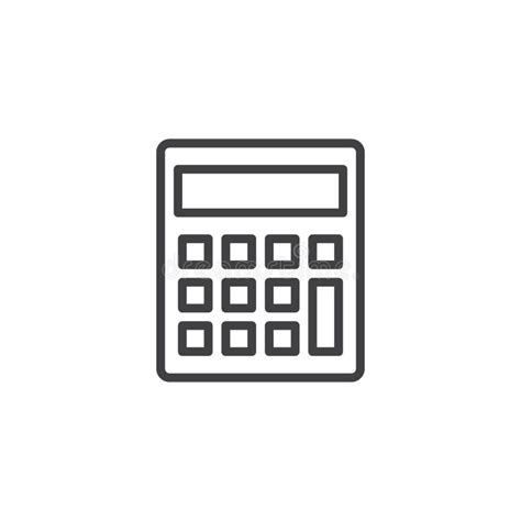 Calculator Outline Icon Stock Vector Illustration Of Mathematics 120615311