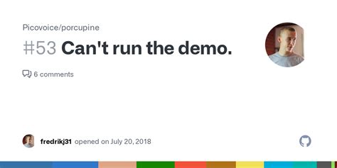 Can T Run The Demo Issue Picovoice Porcupine GitHub