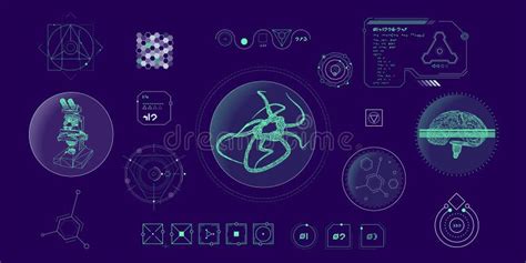 Vector Data Elements For Sci Fi Interface Infographics Stock Vector