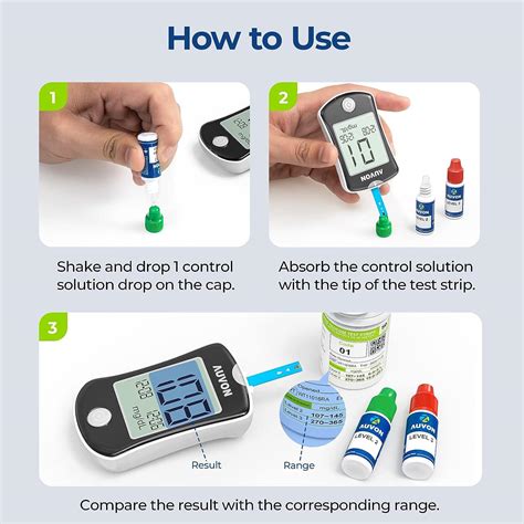 Auvon Blood Control Solution 2 Pack For Glucose Monitor Kit Level 2