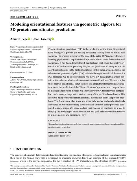 Pdf Modeling Orientational Features Via Geometric Algebra For 3d