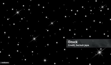 Night Sky With Twinkle Star Pattern For Background And Overlay Stock