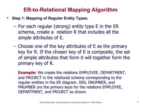 er and eer to relational mapping ppt databases computer software