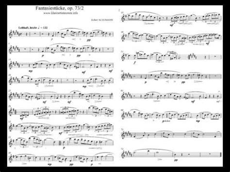 Fantasiestücke Ii Op73 Schumann Bb Clarinet Youtube