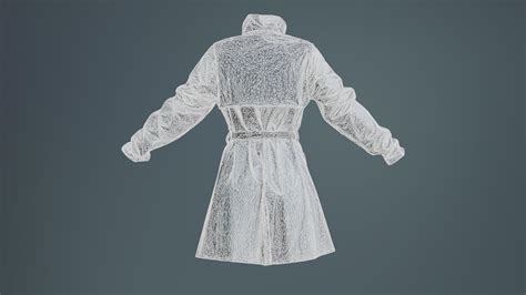 Black Transparant Vinyl Raincoat Closed 3d Model By Polygonal Miniatures