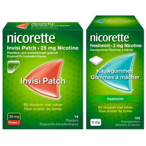 Nicorette Combi Therapy Patch 25mg Gum 2mg Pakket 1 Stuks Kopen Of