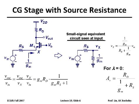 Lecture 19 OUTLINE Commongate Stage Source Follower Reading