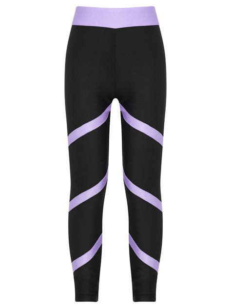 Tiaobug Girls High Waist Gymnastics Leggings Running Jogging Ballet