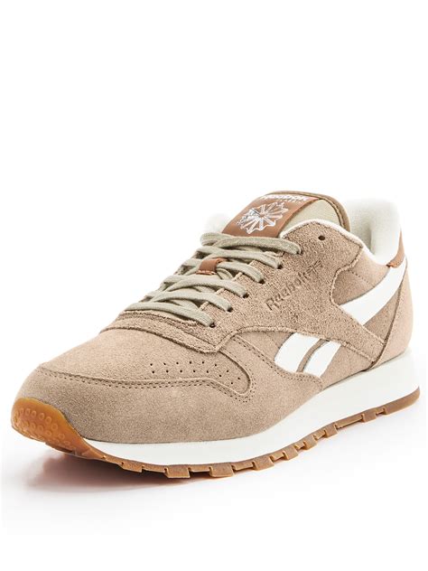 Reebok Classic Leather Suede Trainers In Beige For Men Lyst