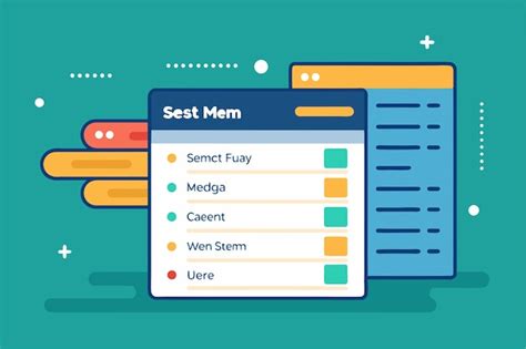 Illustration Of A Customizable Dropdown Menu With 5 Options Each With A
