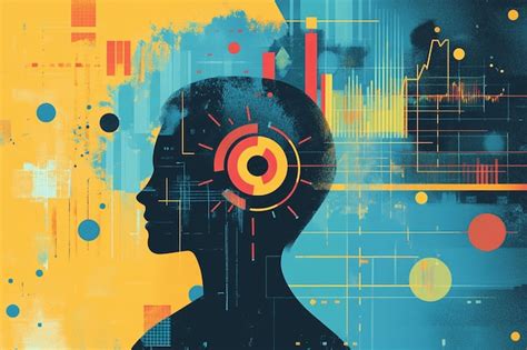 Futuristic Ai Concept With Digital Human Interface And Data Visualization In Cybernetic Art