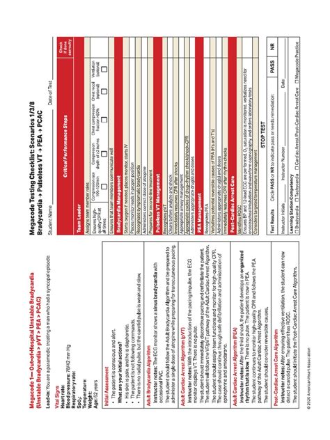 Acls Megacode Testing Scenarios Pdf