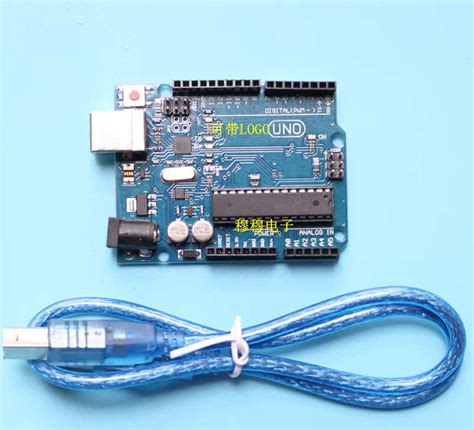 Купить Макетная плата Mcu 最新版 Arduino Uno R3 开发板 官方版本 Atmega16u2 送usb线 1条 Mu в интернет магазине