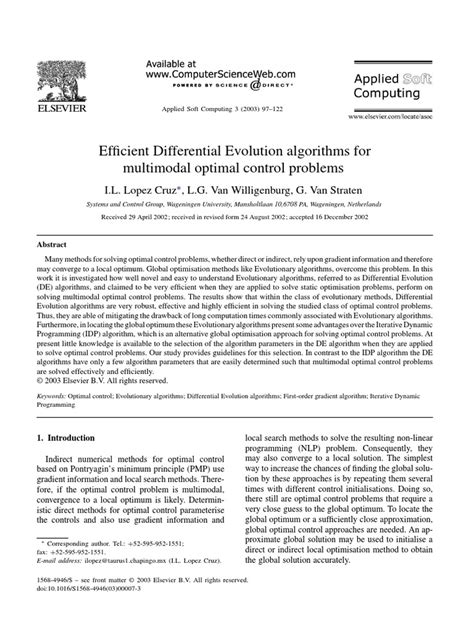 Algoritmos Evolutivos Download Free Pdf Optimal Control Genetic Algorithm
