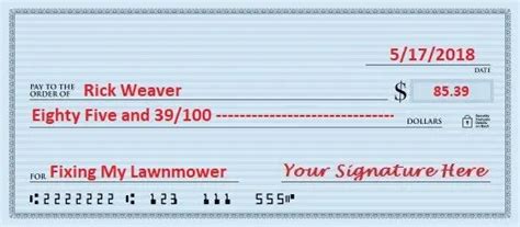 How To Write A Check An Example With Six Easy Steps Pictures