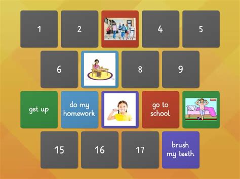 Routines Memory Game Matching Pairs