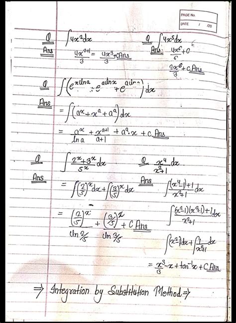 Class JEE ADVANCE MAINS NOTES INTEGRATION Shop Handwritten Notes SHN