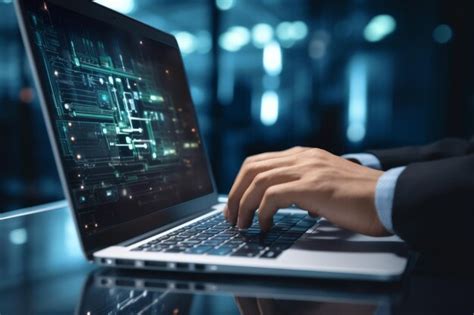 Premium Photo Data Center Programmer Maintaining Cloud Computing Security