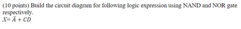 Solved Points Build The Circuit Diagram For Following Chegg