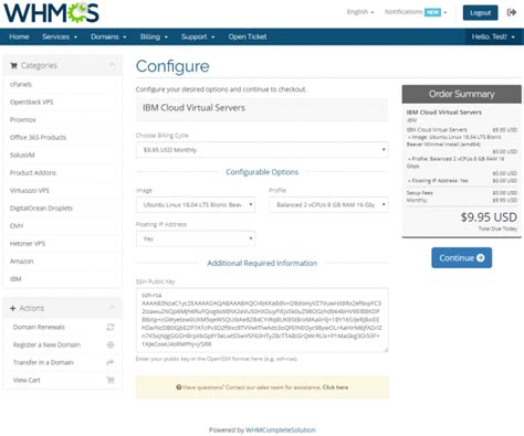 IBM Cloud Virtual Servers For WHMCS WHMCS Marketplace