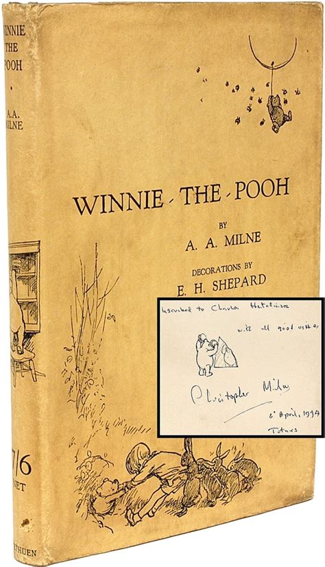Milne A A Winnie The Pooh 1926 First Edition Presentation Copy