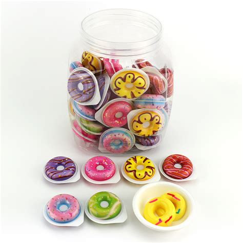 Supply Halal 3d Donut Soft Candy Fruit Flavors Doughnut Shape Gummy Candy Ch J403 Wholesale