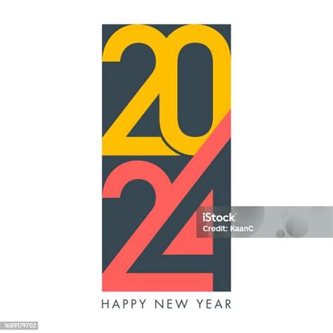 2024 새해 복 많이 받으세요 추상적인 숫자 벡터 그림입니다 인사말 카드 초대장 달력 등을위한 휴일 디자인 벡터 스톡 일러스트레이션 0명에 대한 스톡 벡터 아트 및 기타