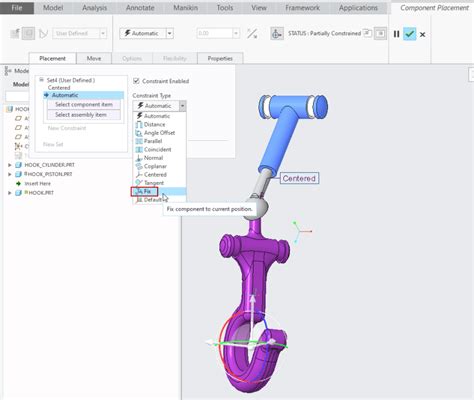 Know The Difference Between Fix And Default Constraints In Creo Parametric Assembly Design Plm