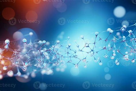 Colorful Molecules Dna Helix Atoms Neurons Abstract Scientific Background Ai Generated