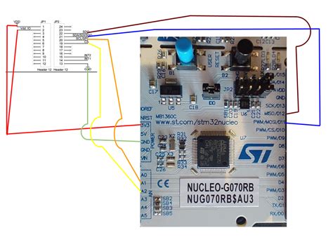 Spi Connections From Nucleo G070rb To Steval Mki16 Stmicroelectronics Community