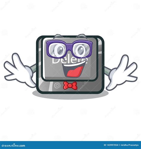 Geek Cartoon Delete Button Located On Keyboard Stock Vector Illustration Of Erase Enter