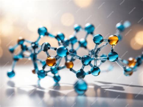 Premium Ai Image Science Background With Molecule Or Atom Abstract