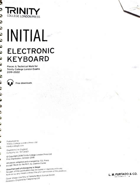 Trinity Keyboard Initial Grade Pdf Scale Music Minor Scale