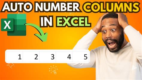 How To Auto Sequentially Number Columns In Excel Full Guide Youtube