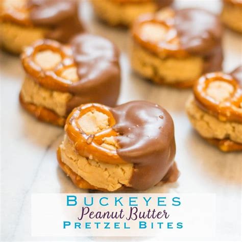 Easy Buckeyes Recipe Buckeye Pretzel Bites Easy Buckeye Recipe