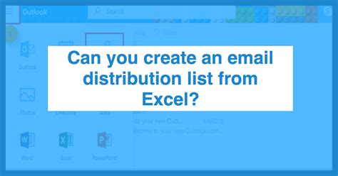 How To Create An Email Distribution List From Excel