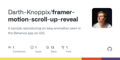 GitHub Darth Knoppix Framer Motion Scroll Up Reveal A Sample Reproducing An Easy Animation