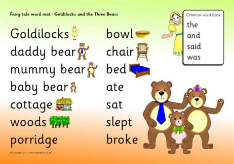 Goldilocks Vocabulary