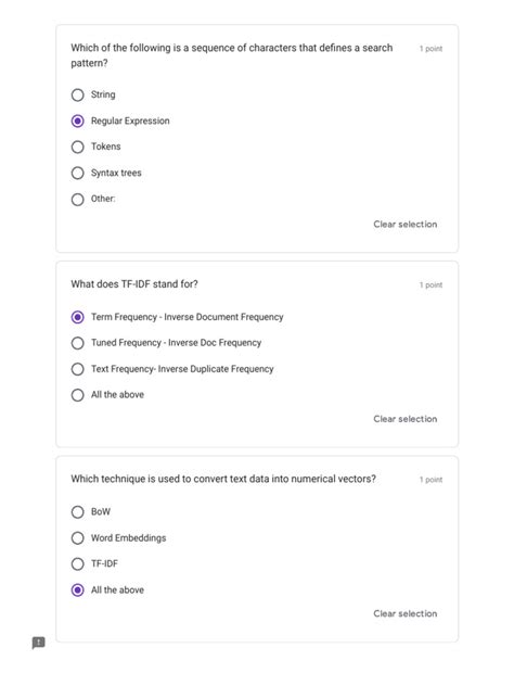 Nlp Quiz Pdf Statistical Classification Machine Learning