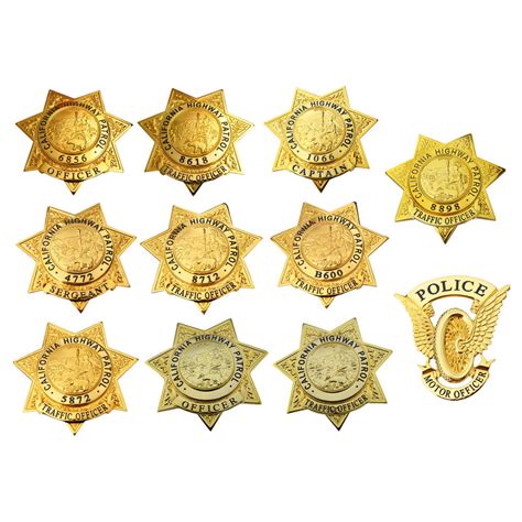 11 Chp U S California Highway Patrol Badges Set Coin Souvenir