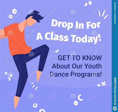 Drop In Class Today Dance Program And Training Stock Vector