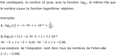La Fonction Logarithme Décimal Mymaxicours