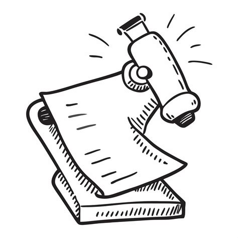 Microscope Symbol With Blank Area For Personalized Messages Concept As
