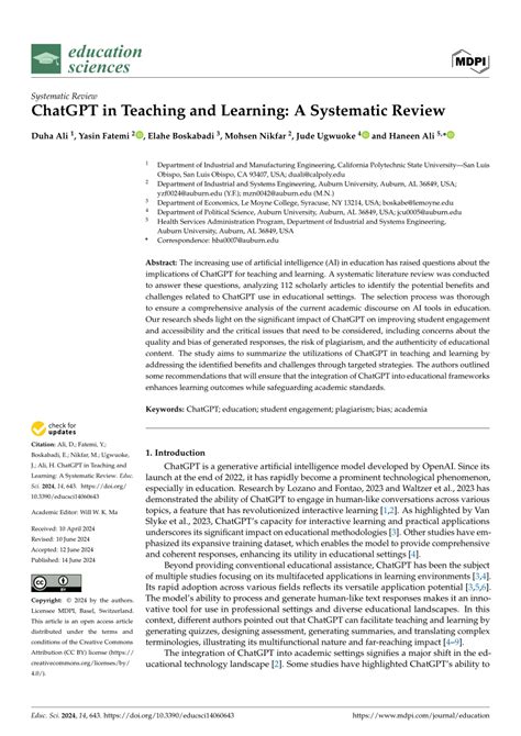 pdf chatgpt in teaching and learning a systematic review
