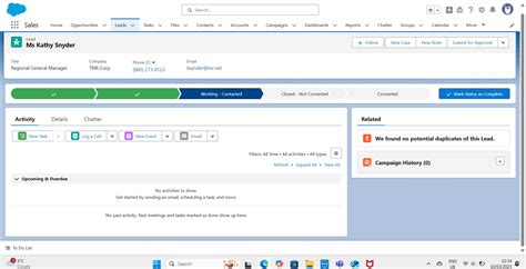 Converting A Lead In Salesforce · Pathway To Salesforce Pts