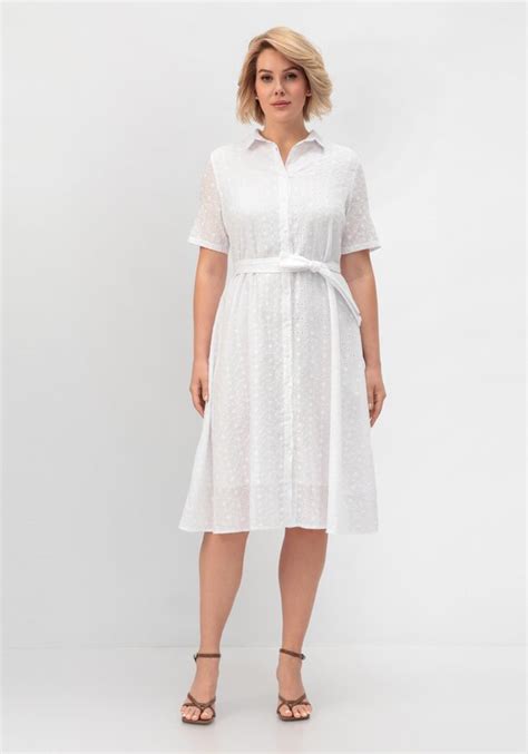 Платье из хлопка с поясом — купить за руб в магазине Леомакс