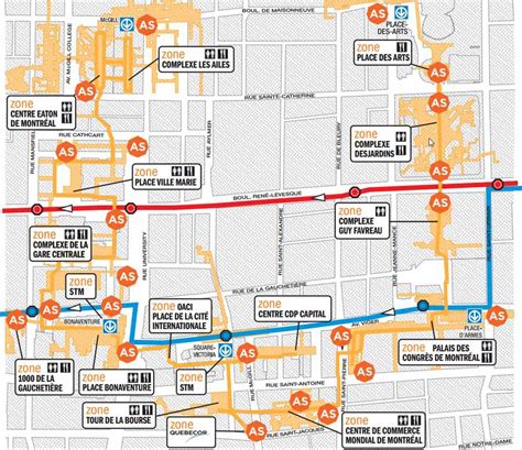 Montreal Underground City Map
